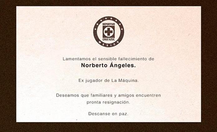 Falleció Norberto Ángeles, exjugador de Cruz Azul