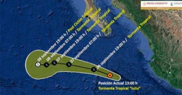 Tormenta tropical Julio provoca fuertes lluvias en 3 estados