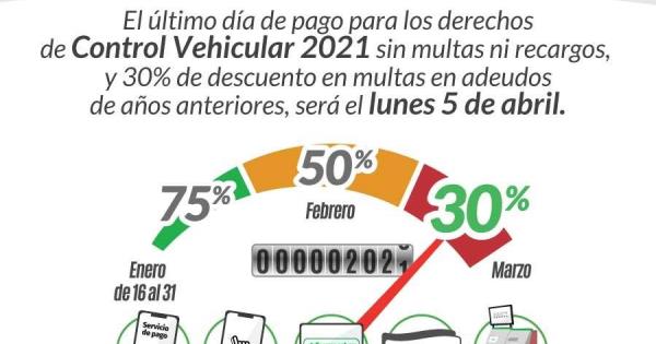Amplían plazo para pago de control vehicular sin multas