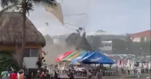 Captan en video tromba marina en Veracruz