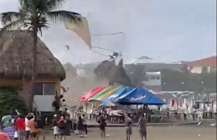 Captan en video tromba marina en Veracruz