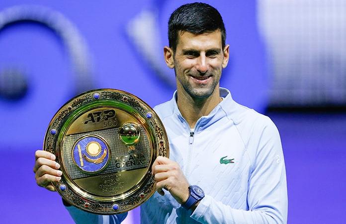 Novak Djokovic se corona en Astana