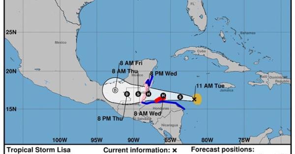 Alerta en el sureste por tormenta Lisa