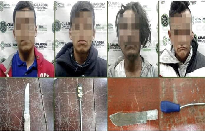 Arrestan a individuos con armas prohibidas