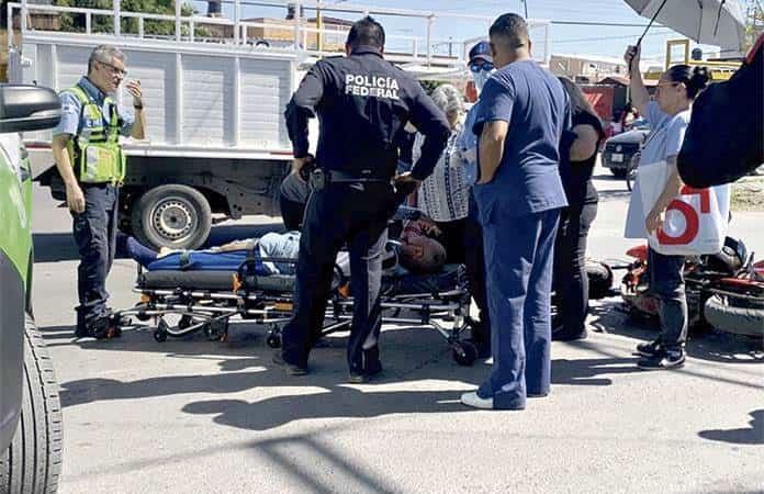 Motociclista lesionado tras choque en Rocha C.