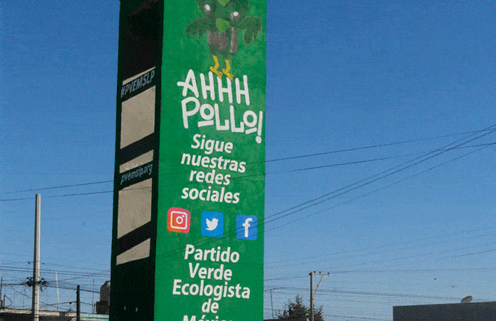 Propaganda verde se apropia de torre en mercado estatal