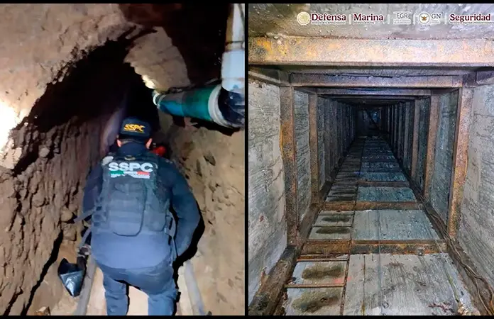 Incautan cocaína en un narcotúnel en Tijuana